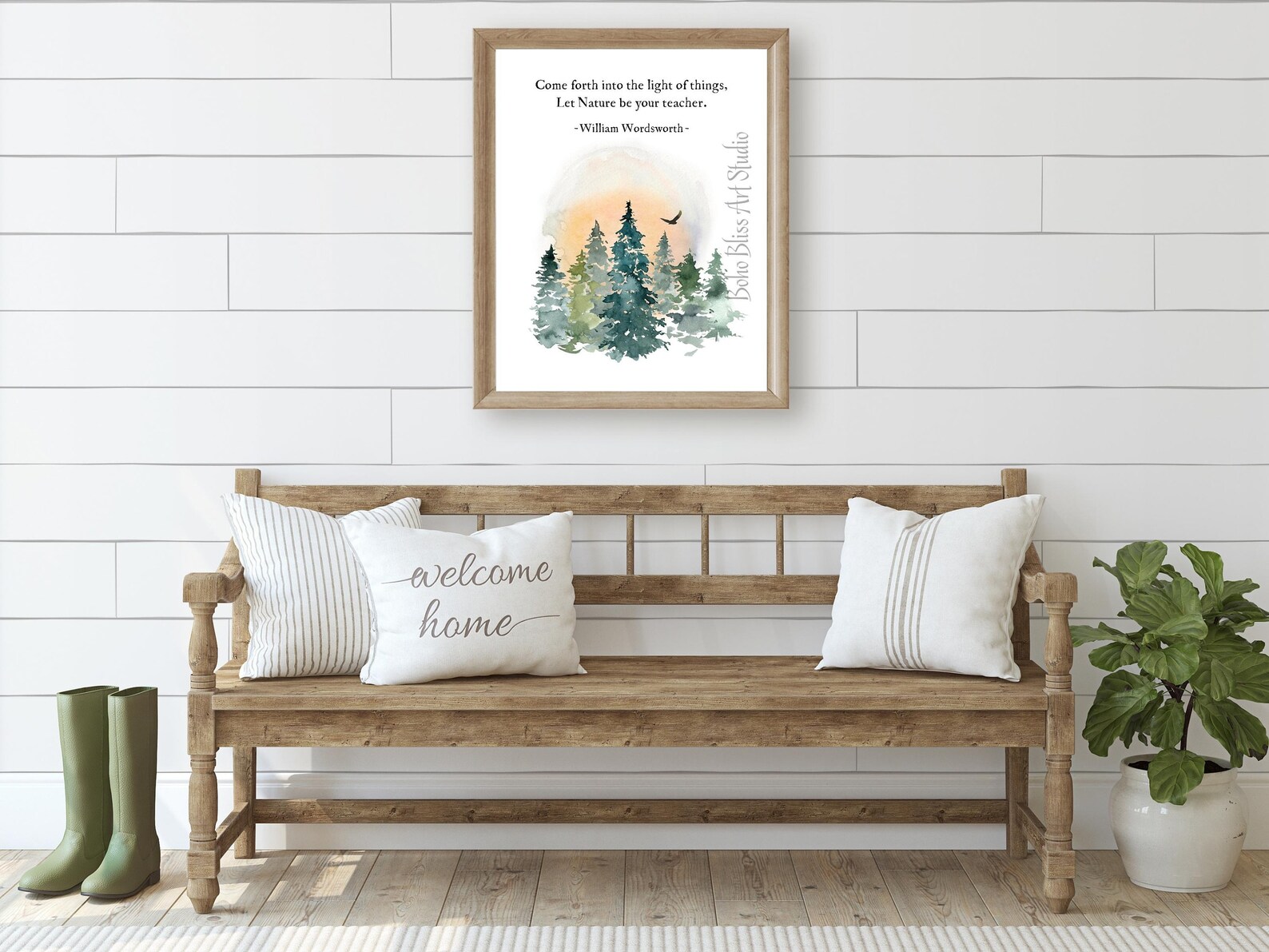 William Wordsworth Quote Printable Wall Art Nature Sign Come Forth Into ...