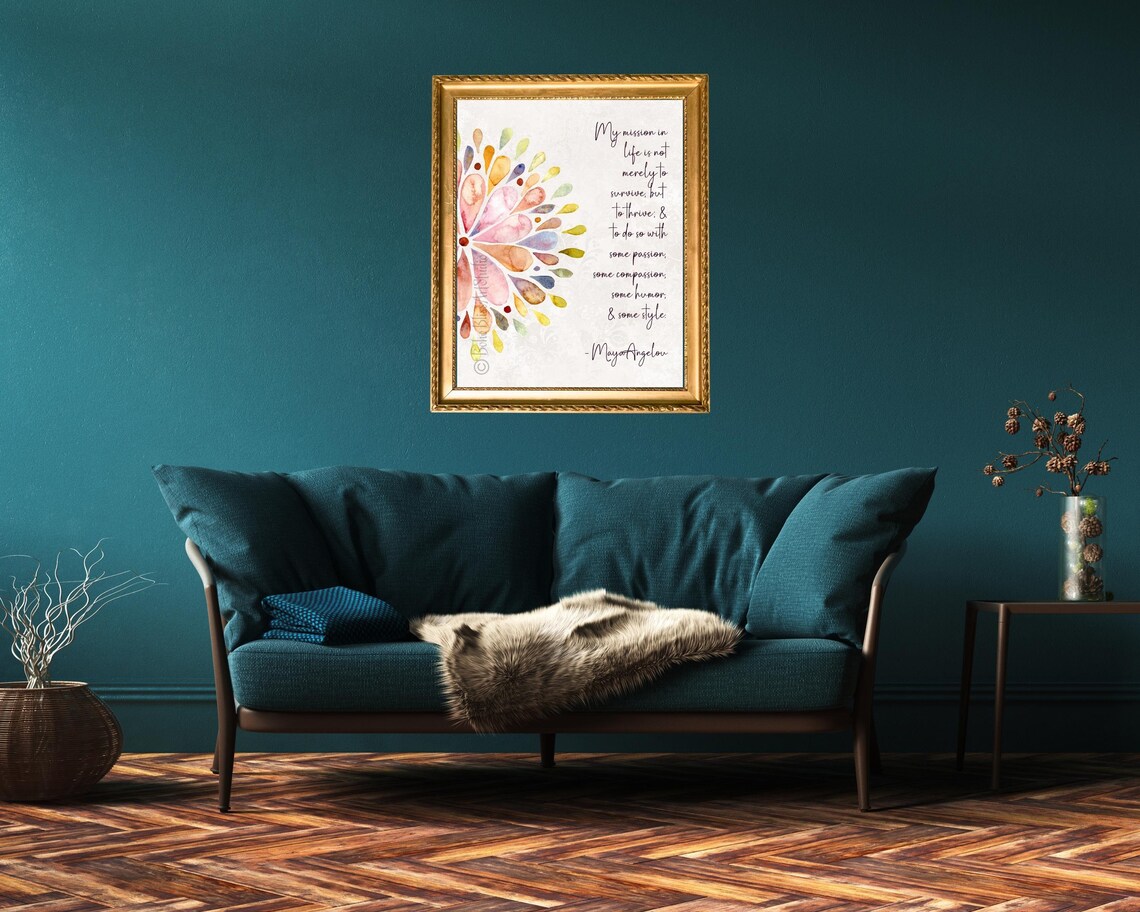 Maya Angelou Quote Printable Art | Graduation Gift for Her | My Mission ...