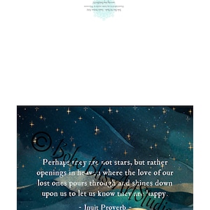 Inuit Proverb Perhaps They Are Not Stars but Rather Openings in Heaven ...