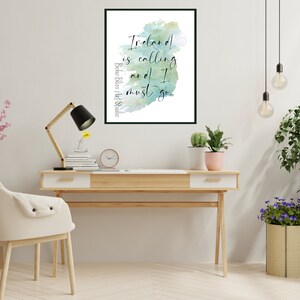 Ireland is Calling & I Must Go Quote Wall Art Watercolor Map - Etsy