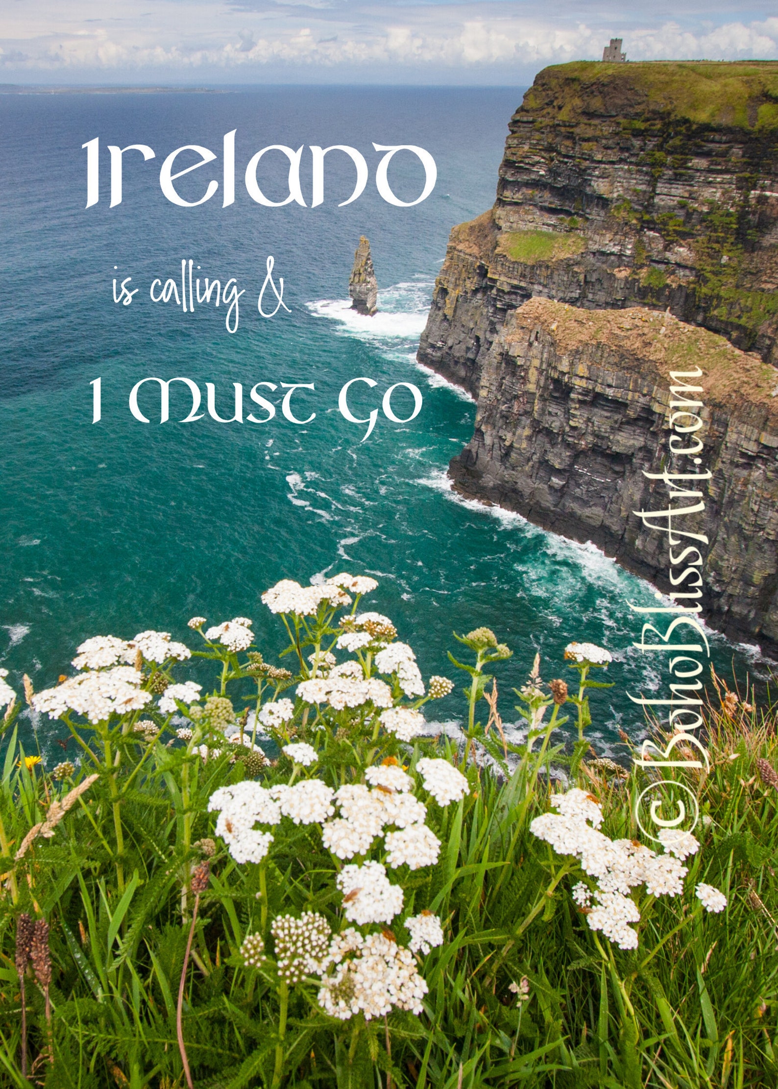 Ireland is Calling & I Must Go Quote Wall Art Irish | Etsy