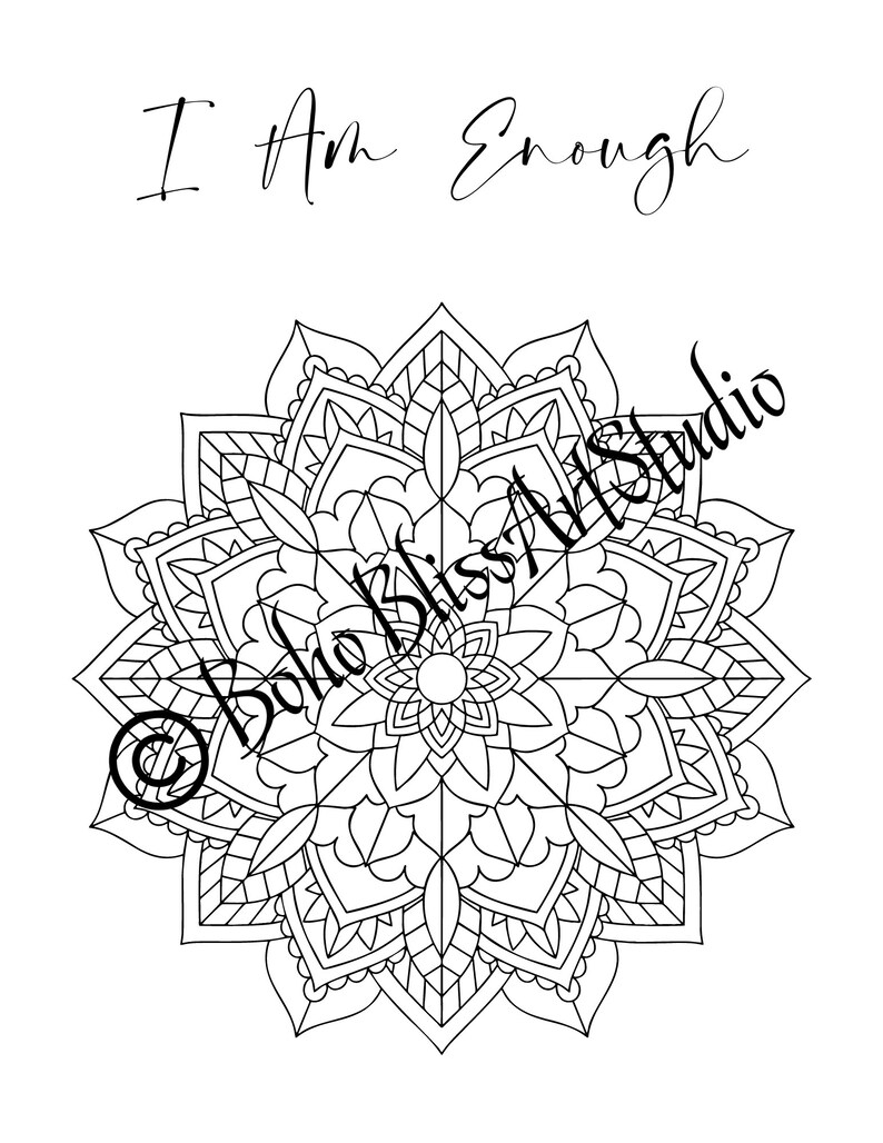 Self Help Coloring Pages Printable DIY Art 5 Empowering - Etsy
