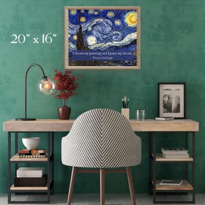 Vincent Van Gogh Quote Printable Wall Art | I Dream My Painting & I ...