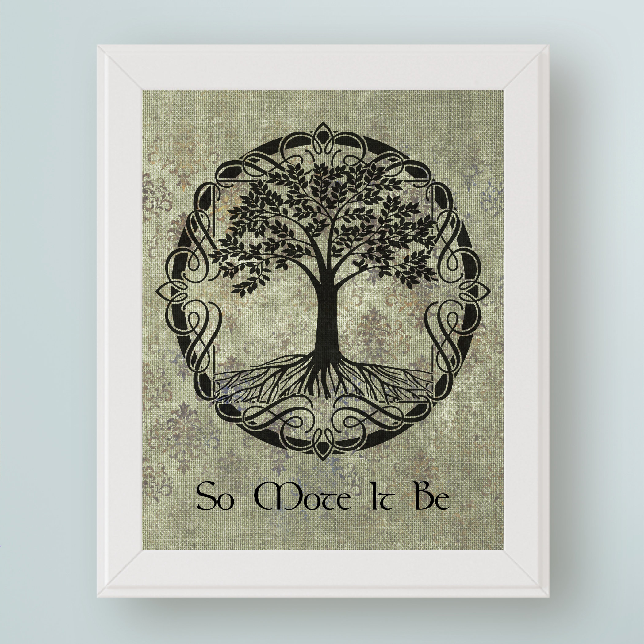 Pagan Digital Art Print so Mote It Be Wiccan Blessing Printable Wall ...