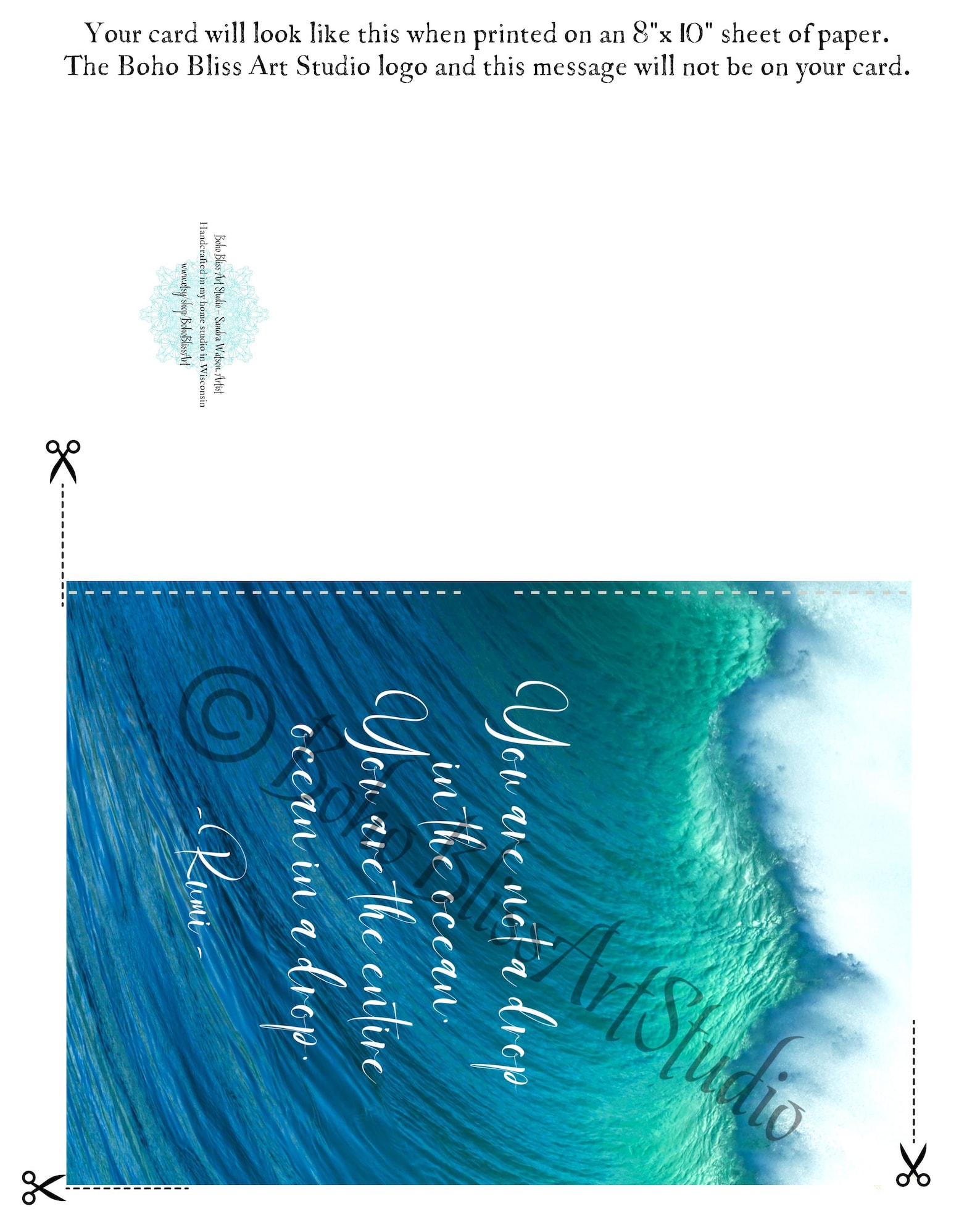Rumi Quote You Are Not a Drop in the Ocean You Are the Entire Ocean in ...