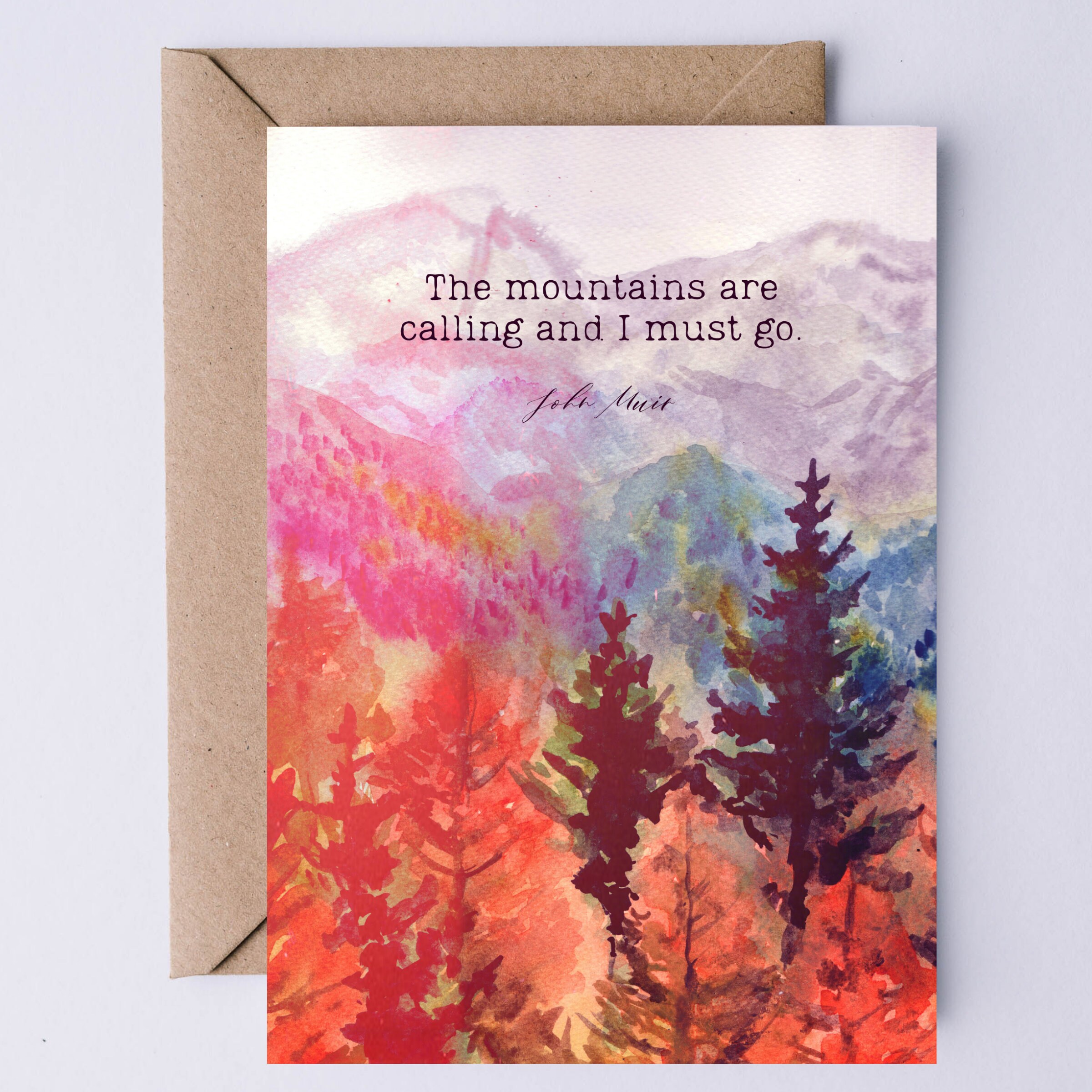 Autumn Card Printable John Muir Quote: the Mountains Are - Etsy
