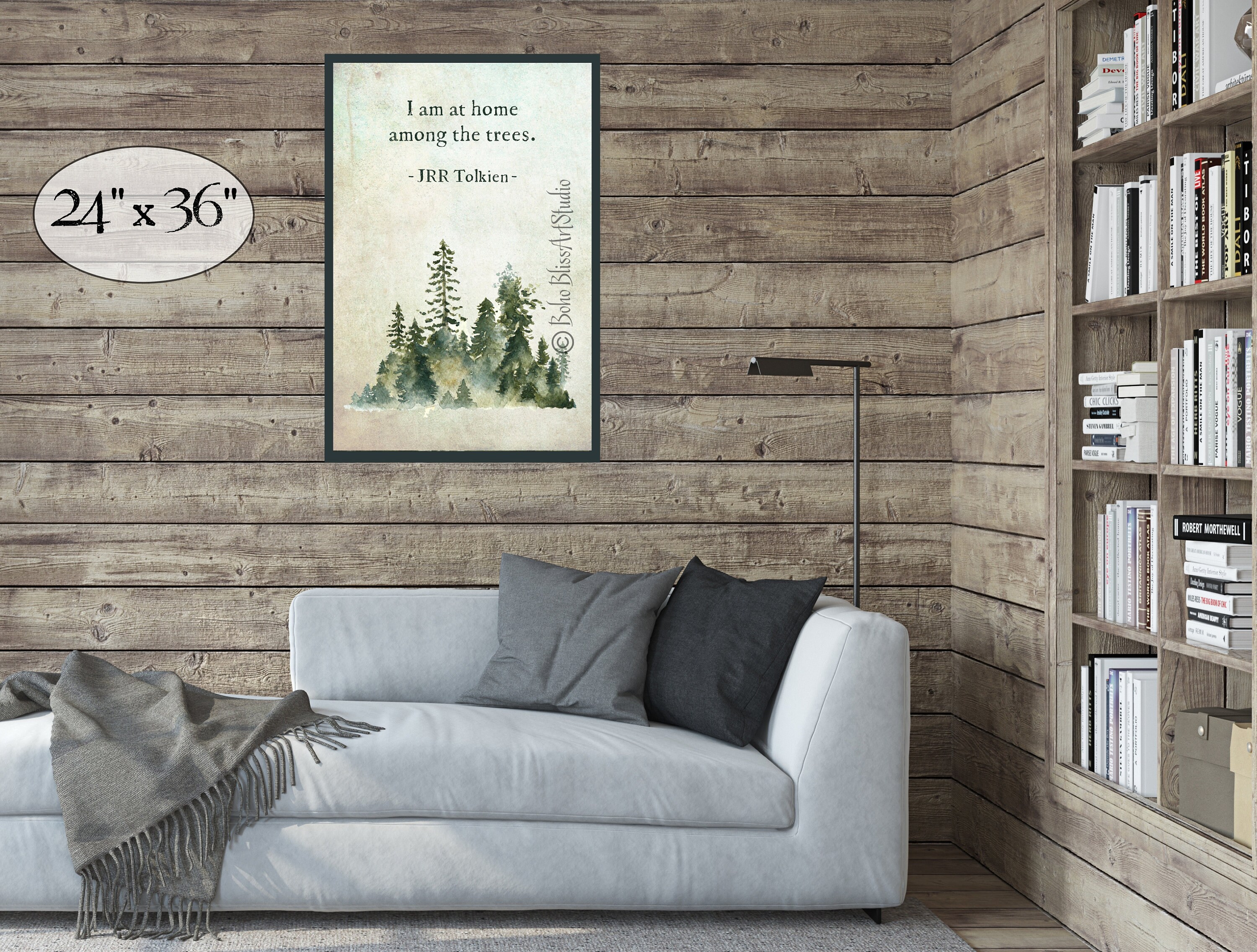 JRR Tolkien Quote Digital Art Print I Am at Home Among the - Etsy