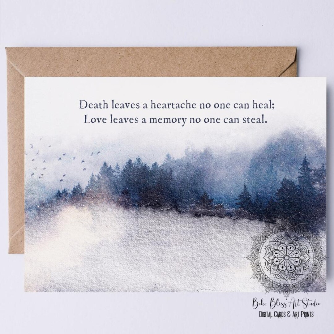 Irish Sympathy DIGITAL Card Death Leaves a Heartache No One Can Heal ...
