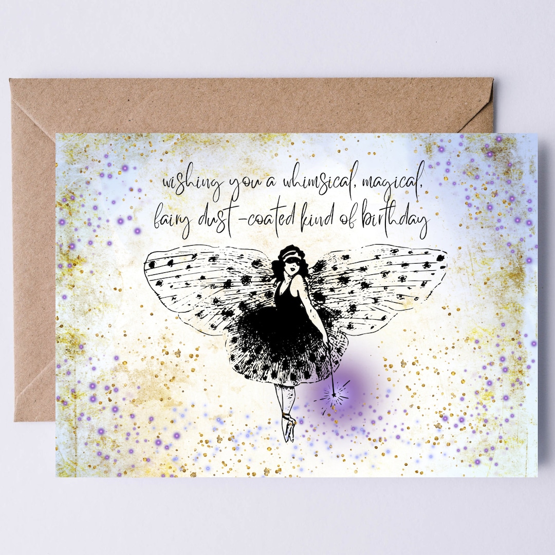 Digital Birthday Card Wishing You a Whimsical, Magical, Fairy Dust ...
