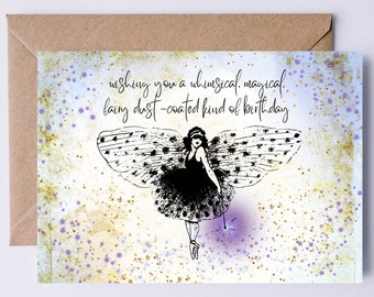 Fairy Dust Birthday Card - Etsy