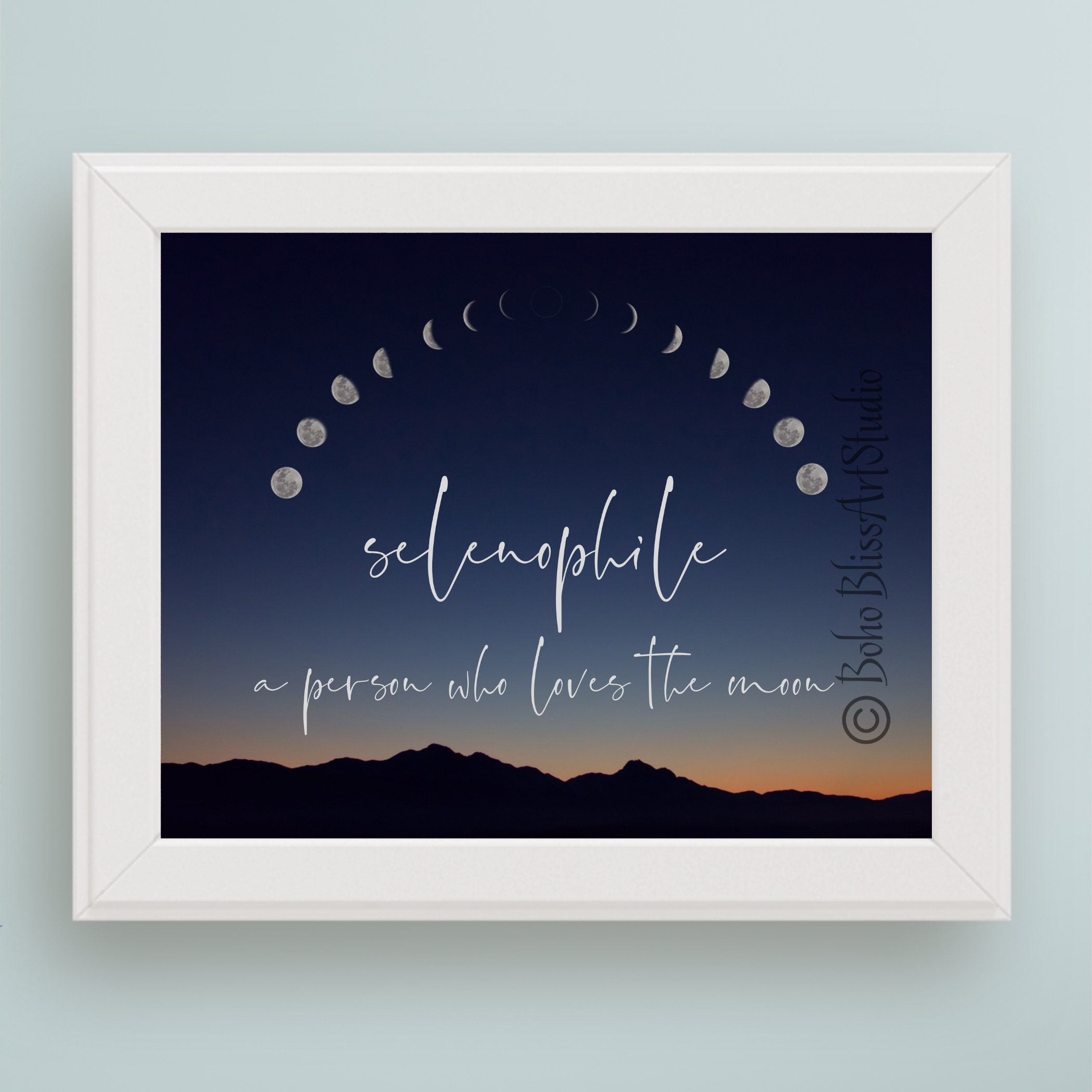 Selenophile Moon Lover Printable Wall Art A Person Who Loves - Etsy