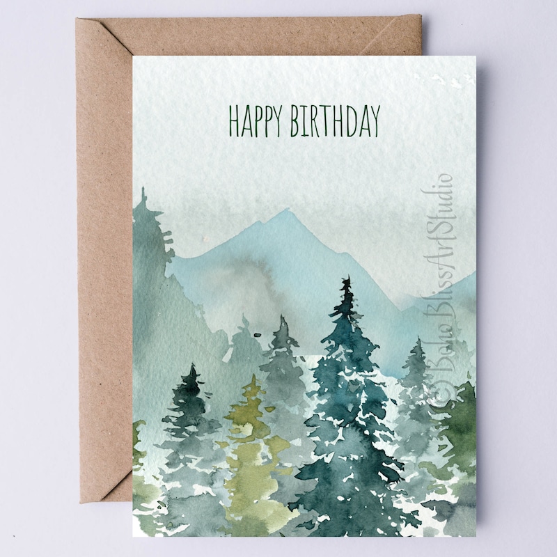 Nature Birthday Card - Etsy