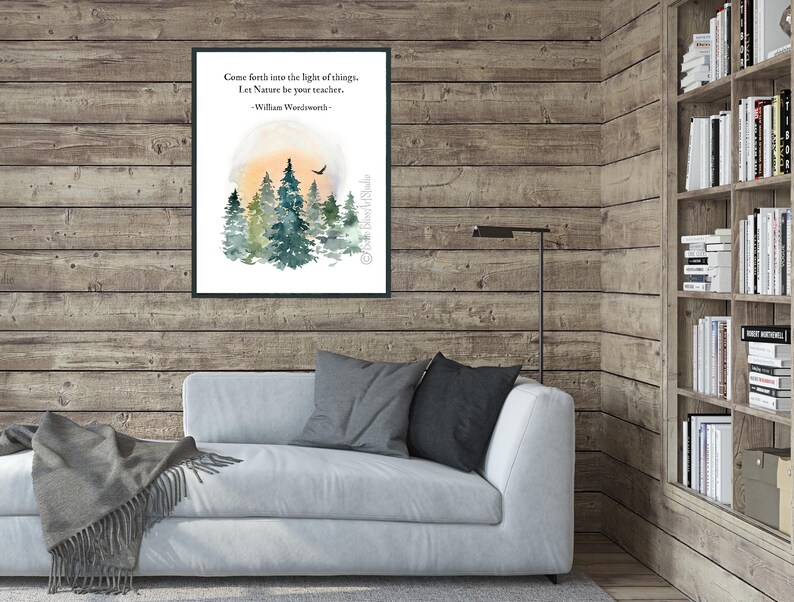 William Wordsworth Quote Printable Wall Art | Nature Sign | Come Forth ...
