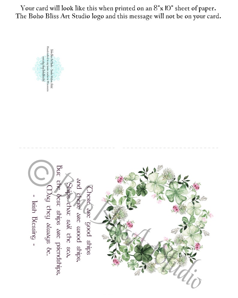 Irish Blessing Printable Card There Are Good Ships and There Are Wood ...