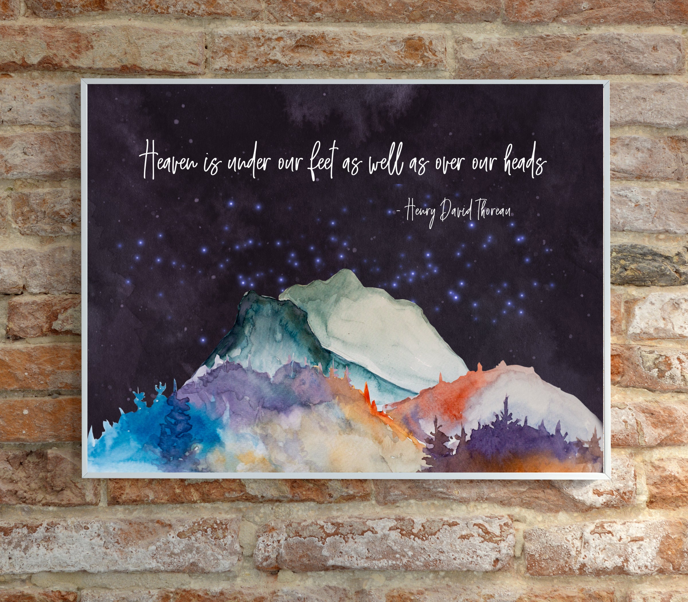 Henry David Thoreau Quote: Heaven is Under Our Feet as Well as - Etsy