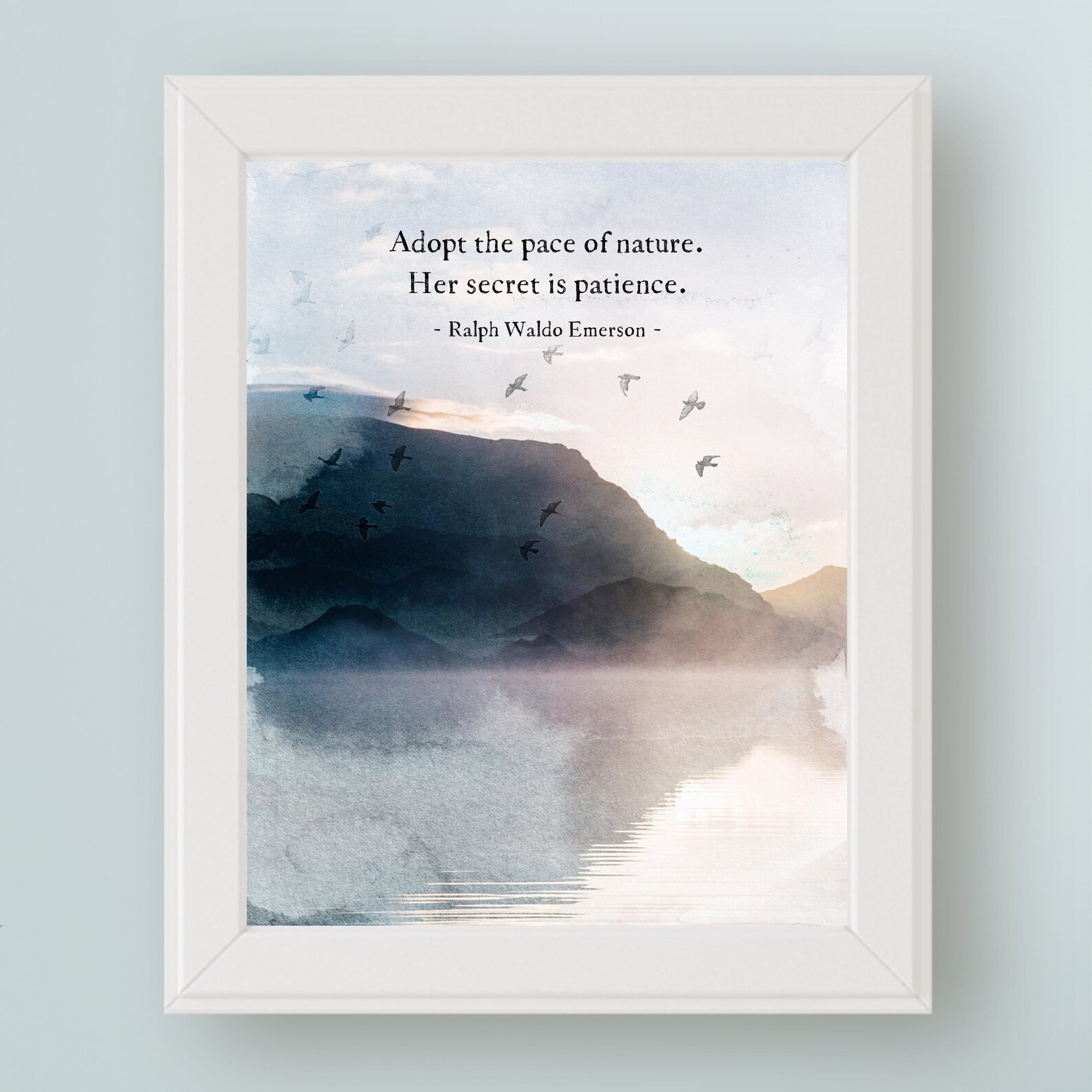 Ralph Waldo Emerson Quote Printable Art Adopt the Pace of Nature: Her ...