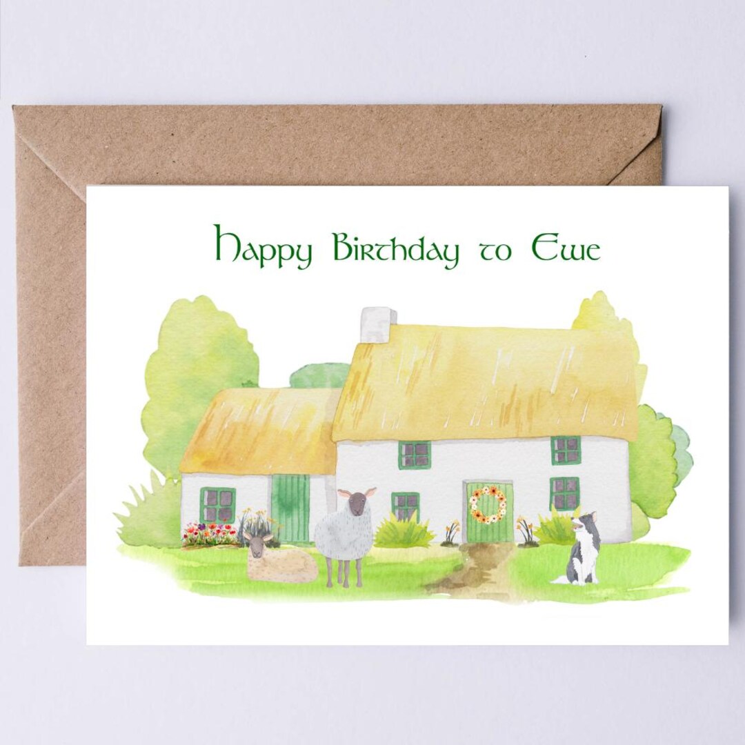 Irish Birthday Card DIGITAL Ireland Card PRINTABLE Birthday Card for an ...