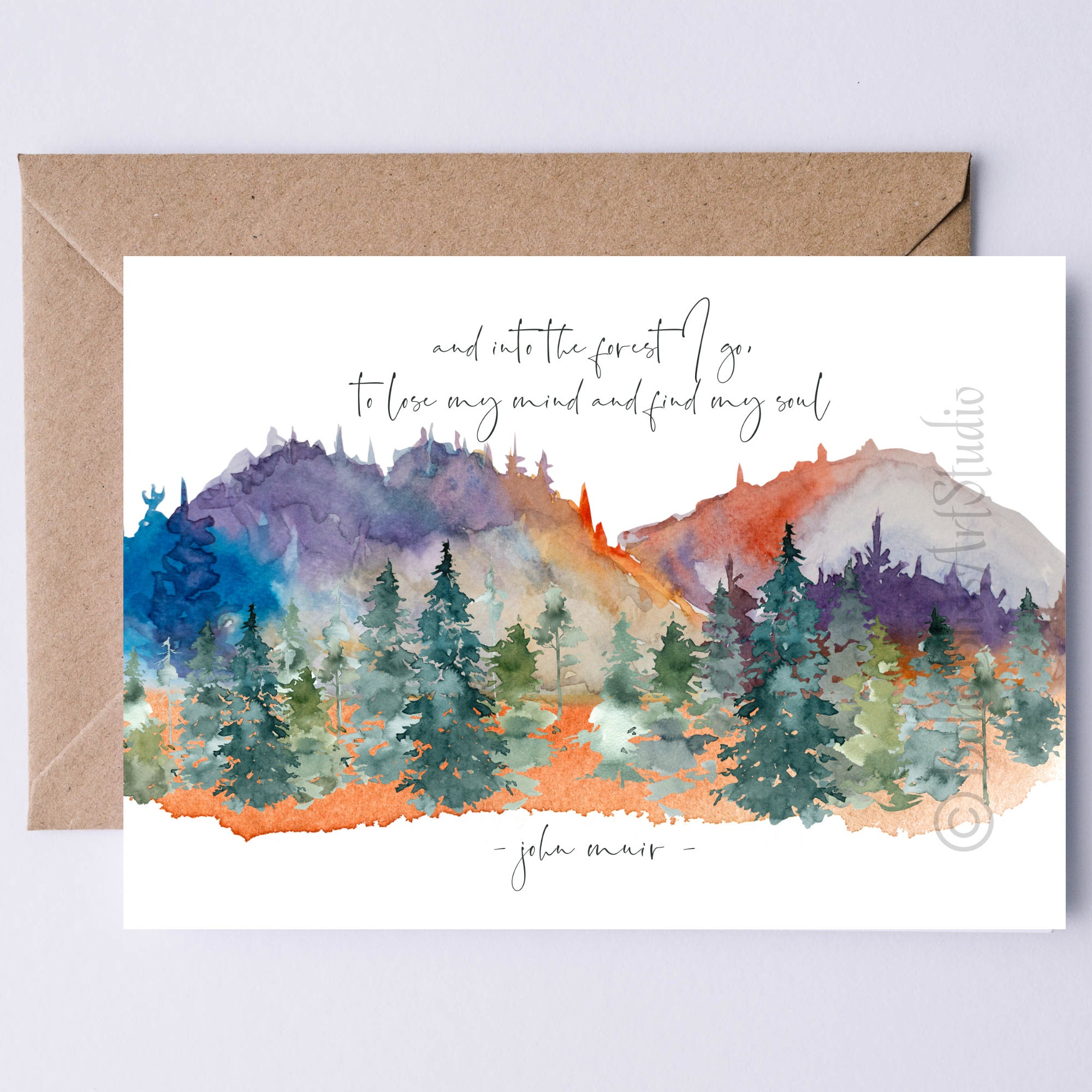 John Muir Quote Printable Card and Into the Forest I Go - Nature ...