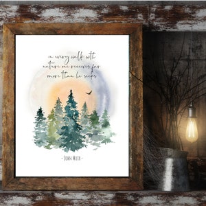 John Muir Quote: in Every Walk With Nature One Receives Far More Than ...