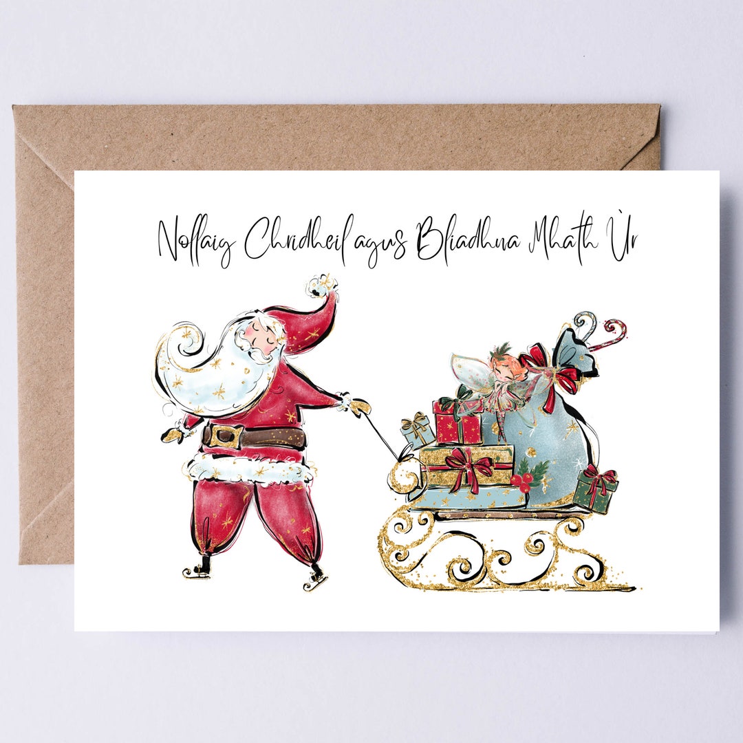Nollaig Chridheil Agus Bliadhna Mhath Ùr Digital Card | Scottish Gaelic ...