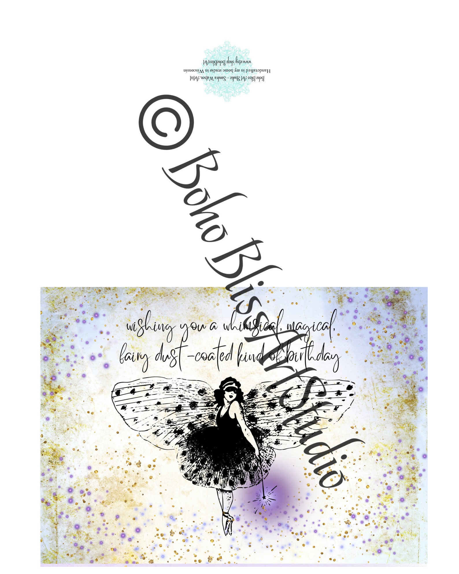 Digital Birthday Card Wishing You a Whimsical, Magical, Fairy Dust ...