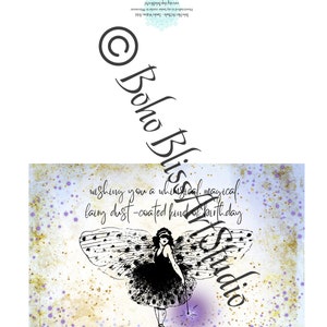 Fairy DIGITAL Birthday Card Wishing You a Whimsical, Magical, Fairy ...