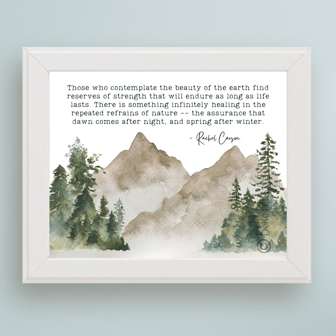 Rachel Carson Quote DIGITAL Art Print Those Who Contemplate the Beauty ...