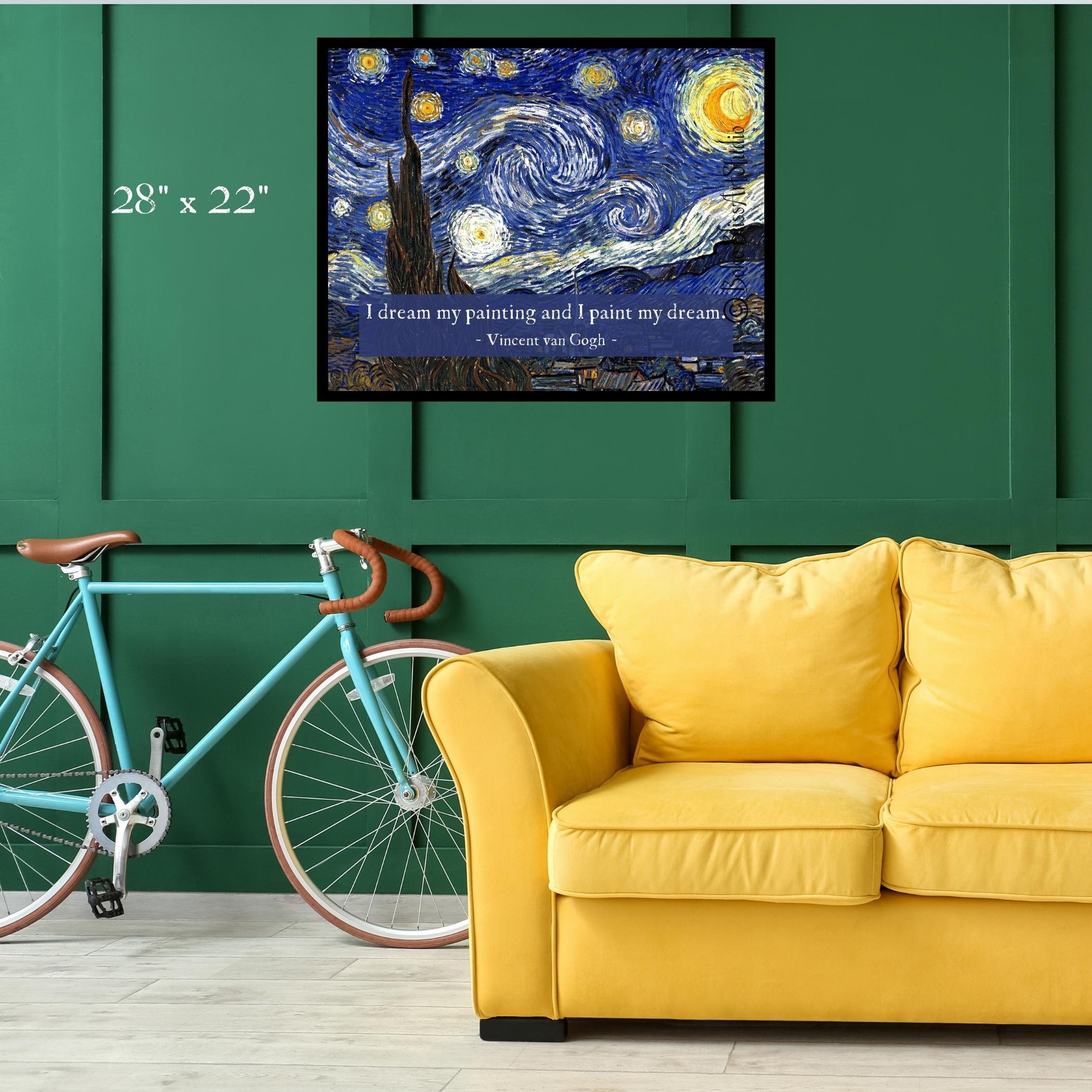 Vincent Van Gogh Quote Printable Wall Art | I Dream My Painting & I ...
