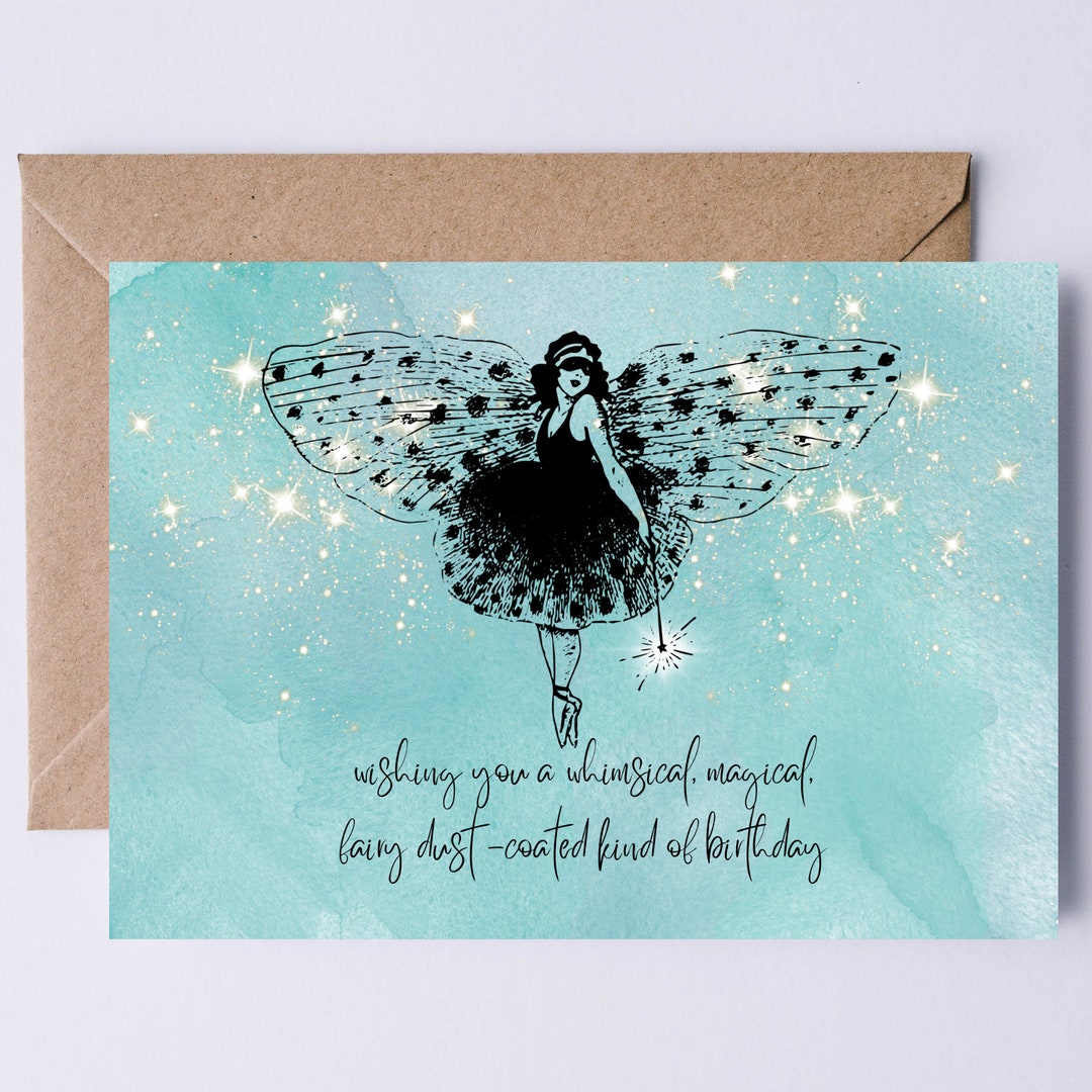 Digital Birthday Card Wishing You a Whimsical, Magical, Fairy Dust ...