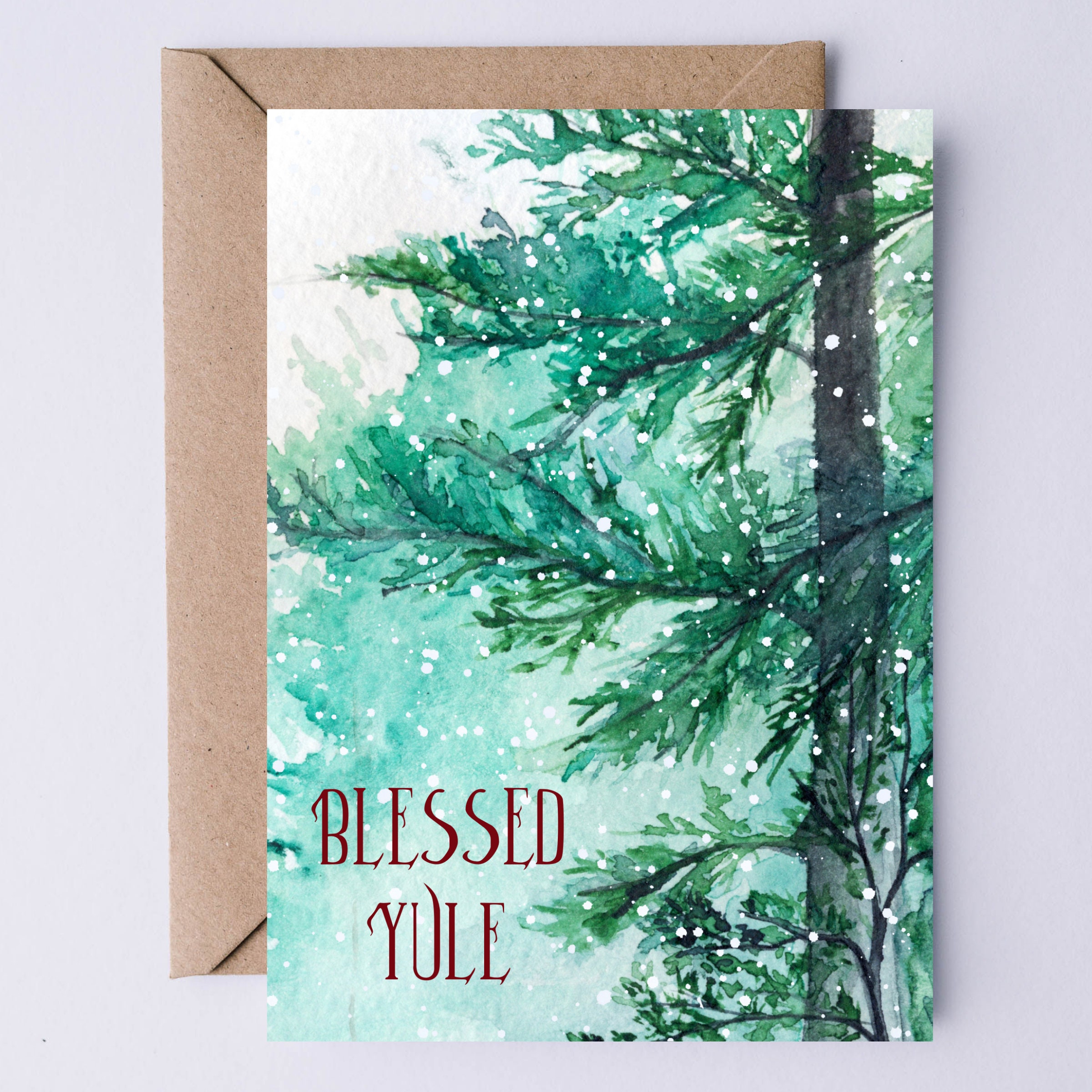 Yule Digital Card Pagan Holiday Card Winter Solstice Card - Etsy