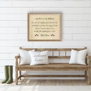 Lyrics From My Heart's in the Highlands Poem & Song by Robert Burns ...