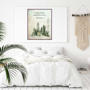 JRR Tolkien Quote Digital Art Print | I Am at Home Among the Trees ...