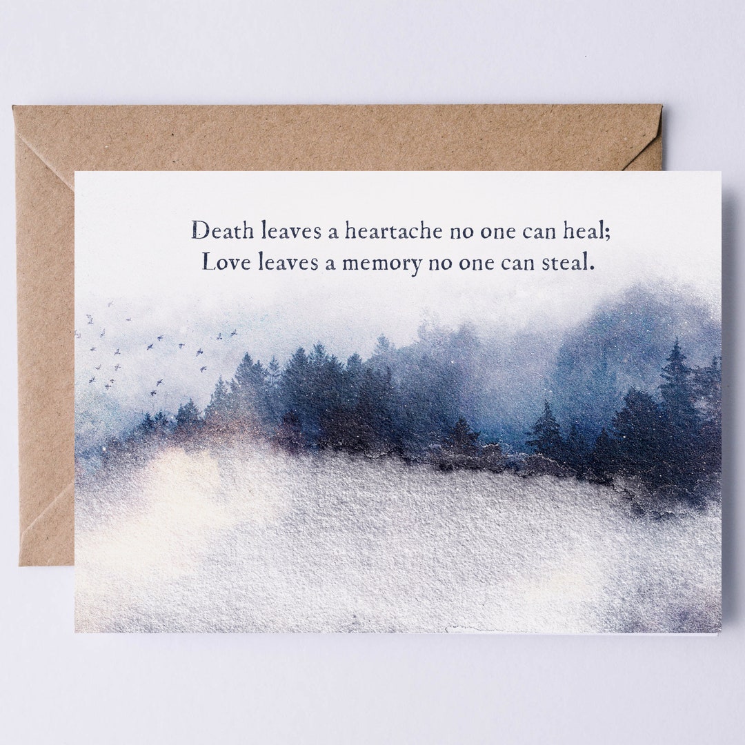Irish Sympathy Card Digital Card Death Leaves a Heartache No One Can ...