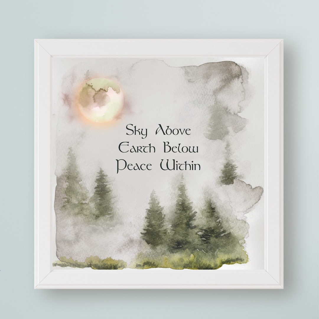 Pagan Blessing Digital Art Print Wiccan Printable Wall Art Sky Above ...