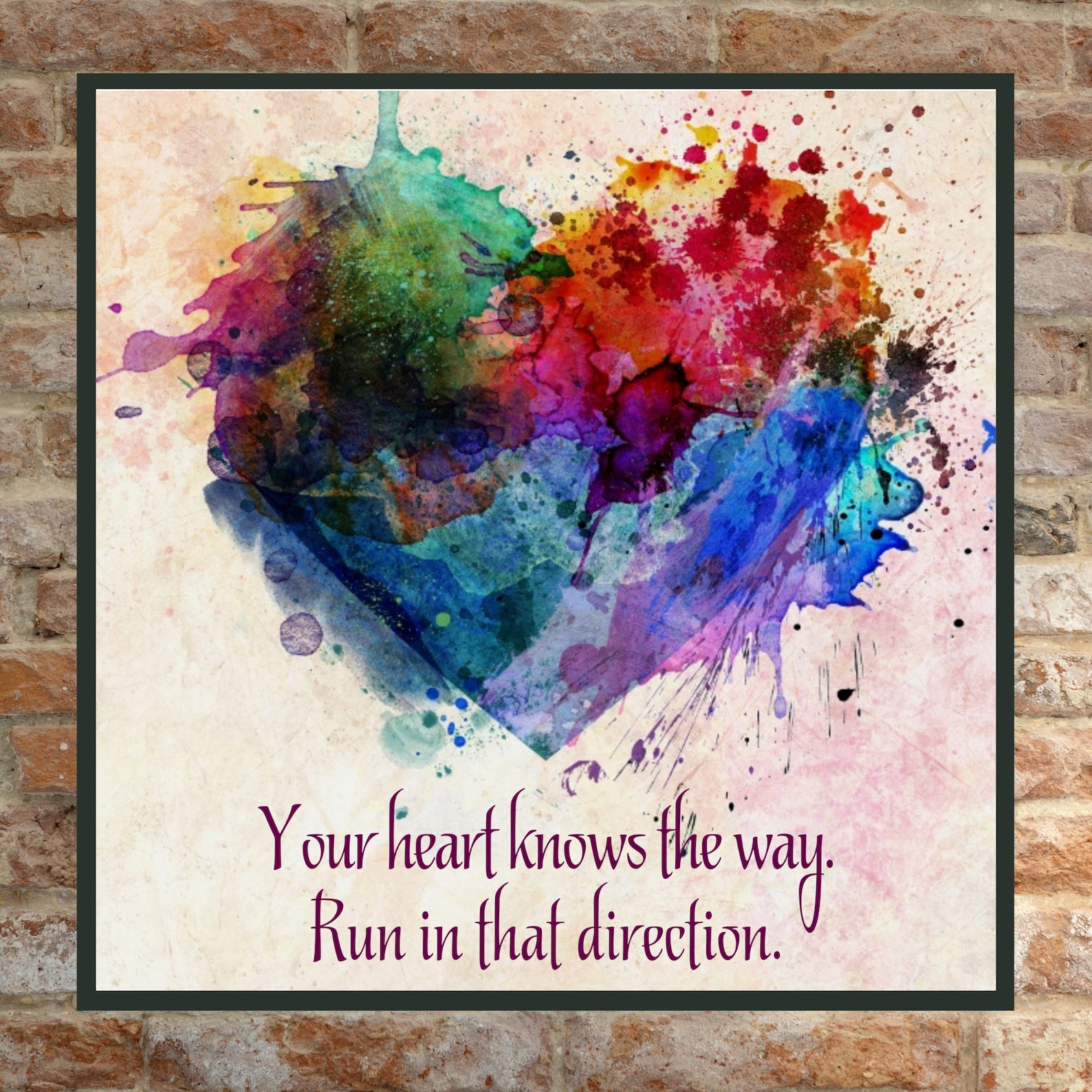 Rumi Quote: Your Heart Knows the Way Run in That Direction | Etsy