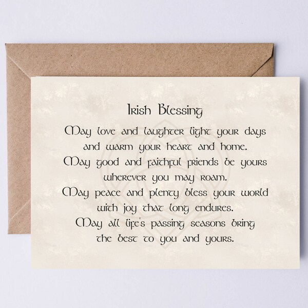 Irish Blessing Card Printable - Etsy