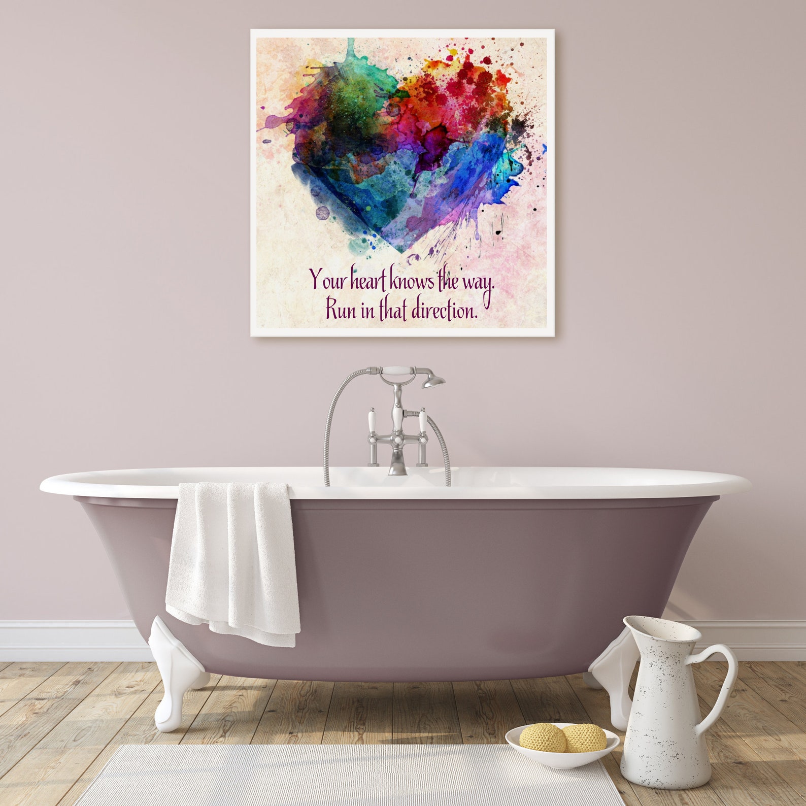 Rumi Quote: Your Heart Knows the Way Run in That Direction | Etsy