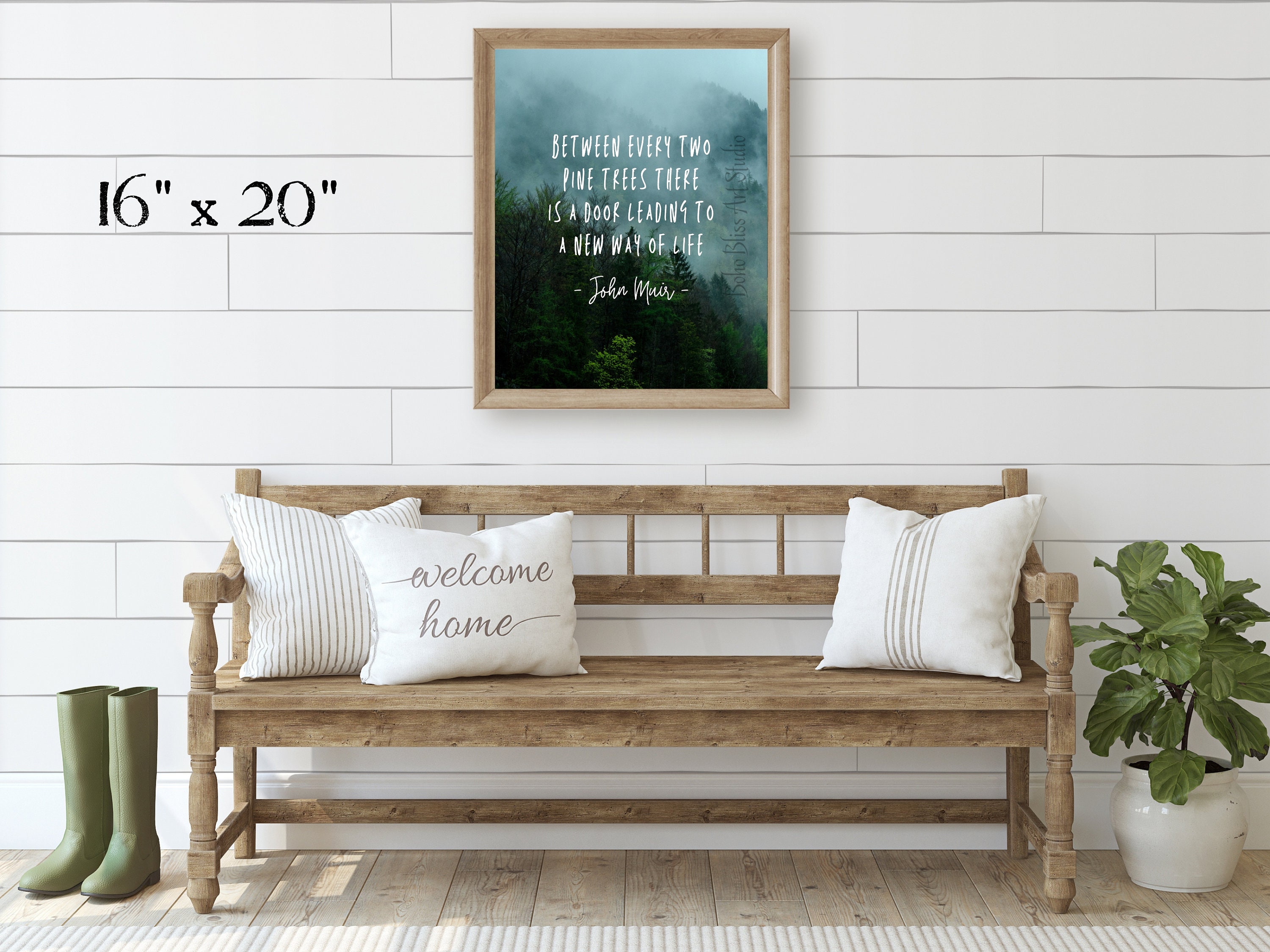 Between Every Two Pine Trees... John Muir Quote Printable Art Tree ...