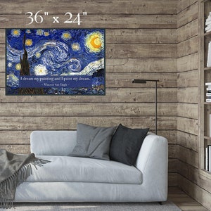 Vincent Van Gogh Quote Printable Wall Art | I Dream My Painting & I ...