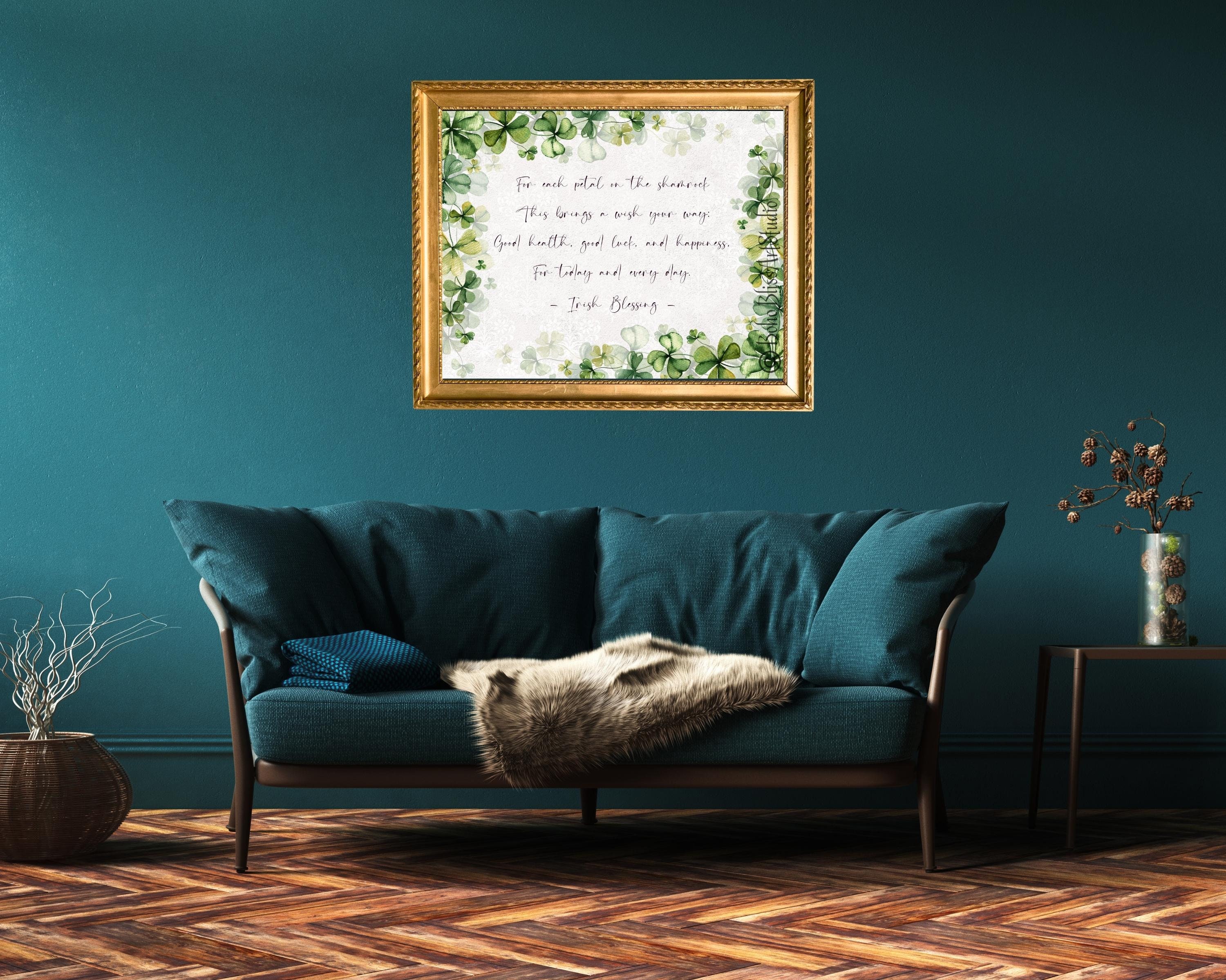 Irish Blessing Printable Wall Art | for Each Petal on the Shamrock This ...