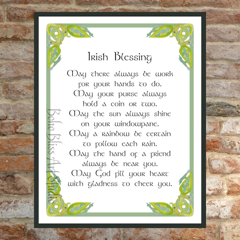 Irish Blessing: May There Always Be Work for Your Hands to Do. - Etsy