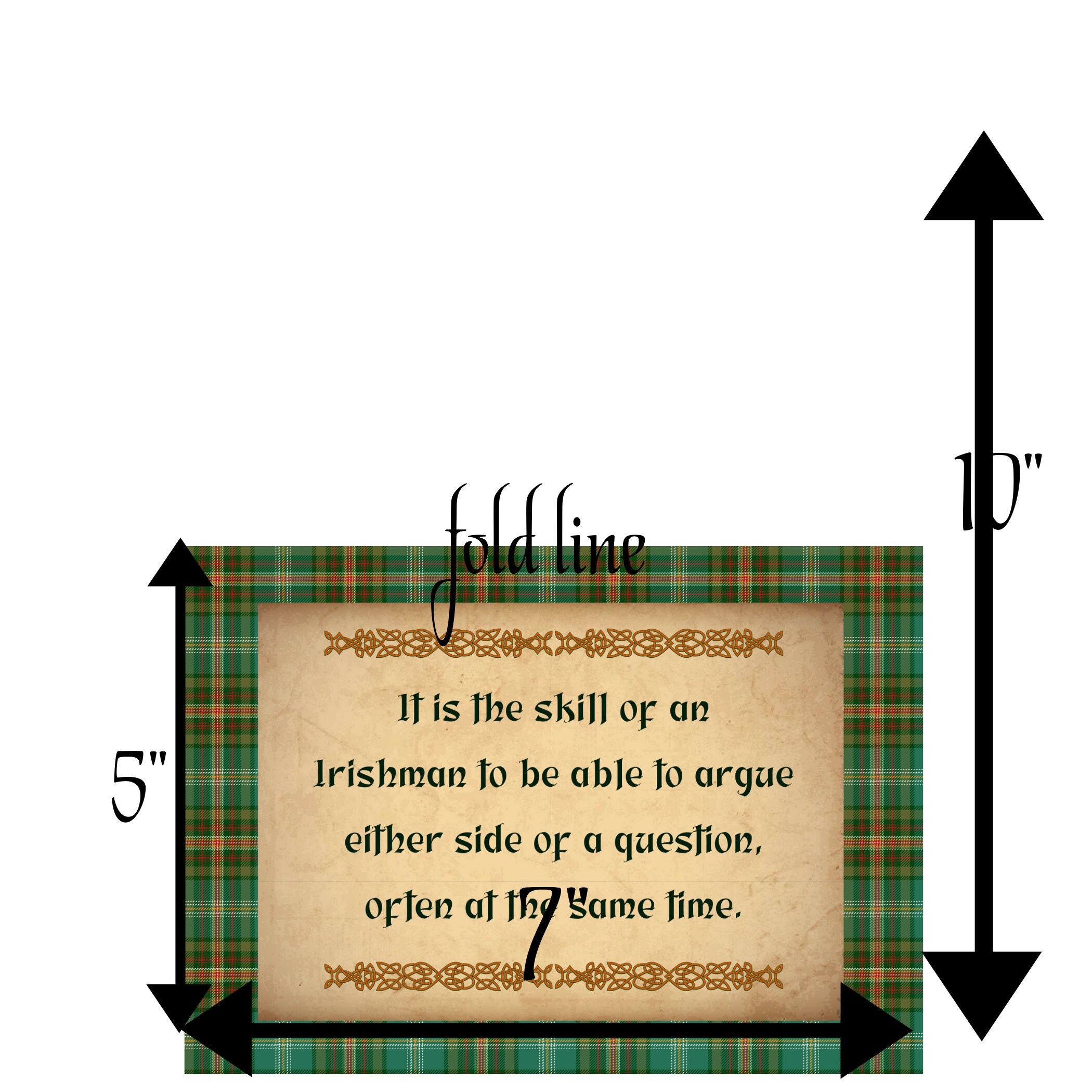 Irish Diplomacy Printable Card It is the Skill of the Irishman to Argue ...