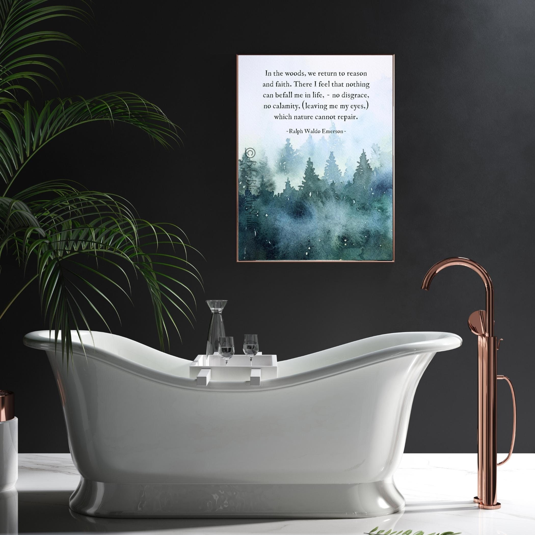 Ralph Waldo Emerson Quote Printable Wall Art in the Woods We Return to ...