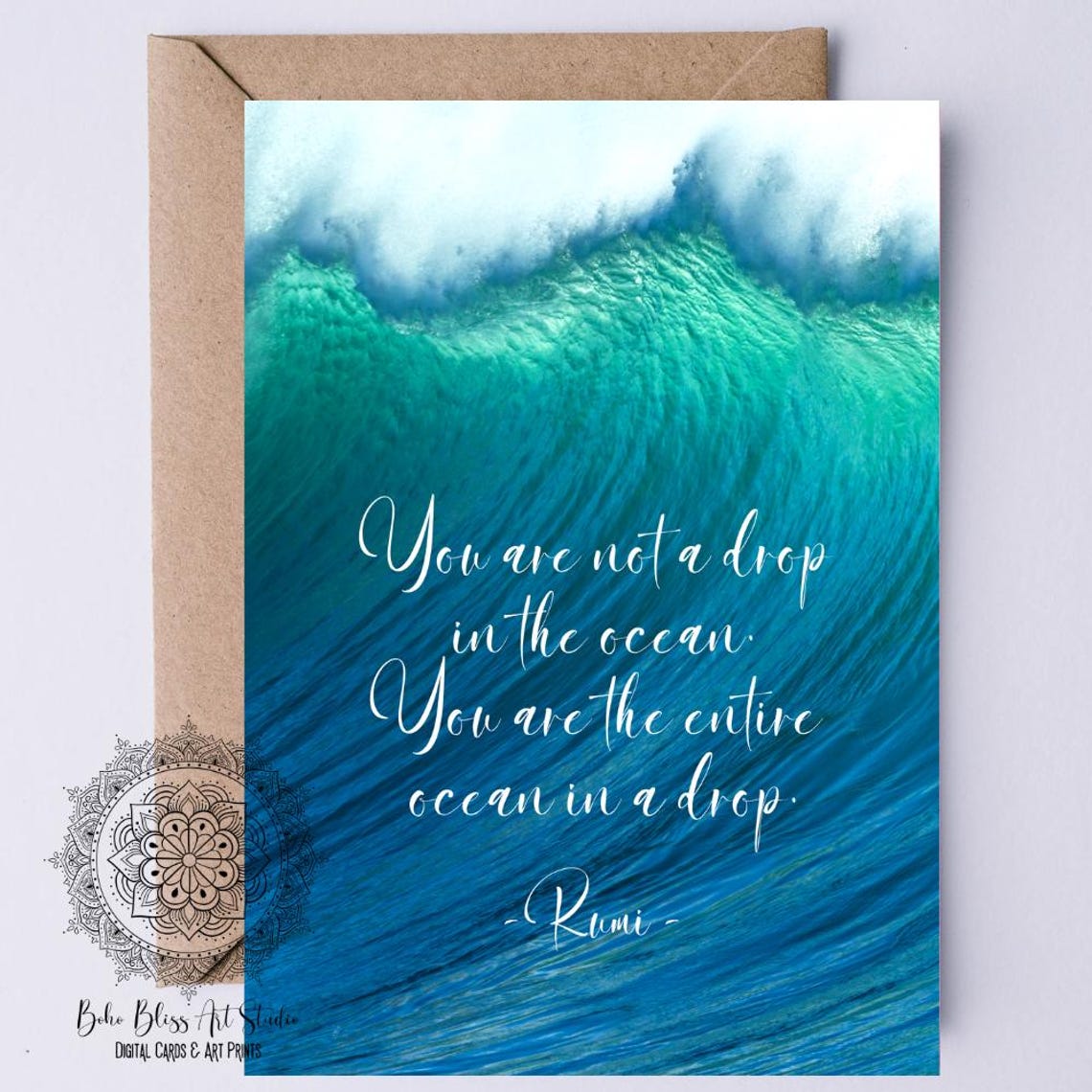 Rumi Quote You Are Not a Drop in the Ocean You Are the Entire Ocean in ...