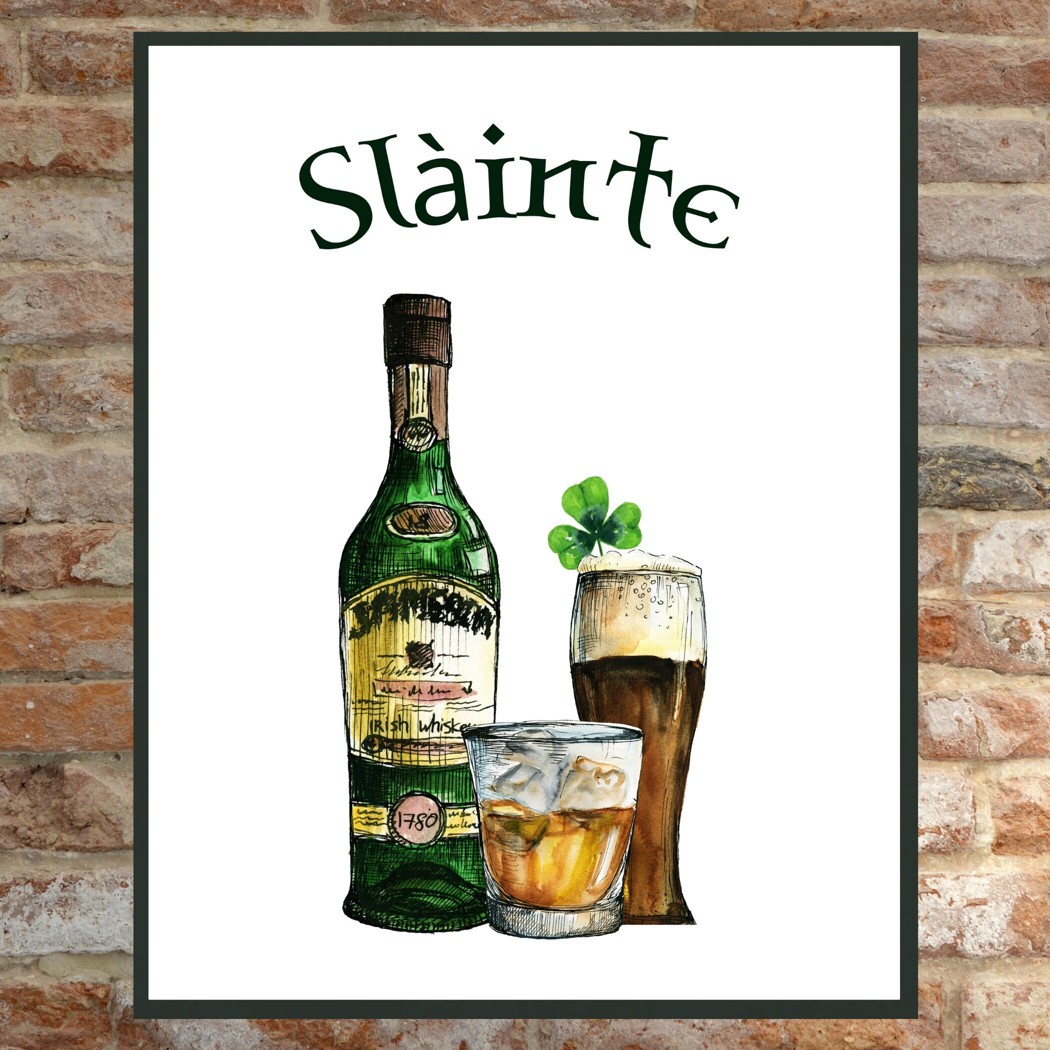 Irish & Scottish Toast sláinte Art Printable to - Etsy