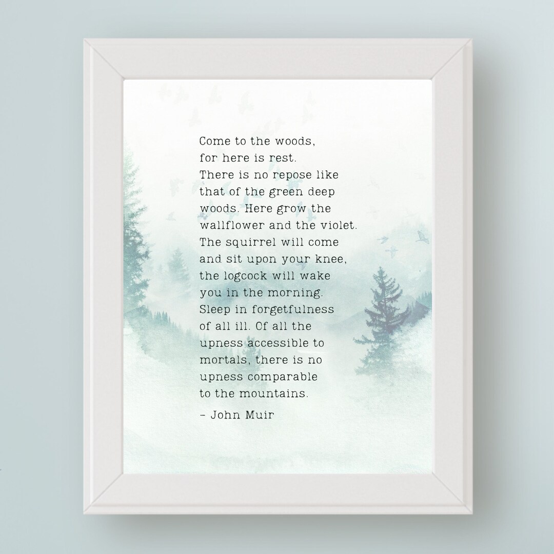 Come to the woods denn here is rest Es gibt keine Ruhe wie die des ...