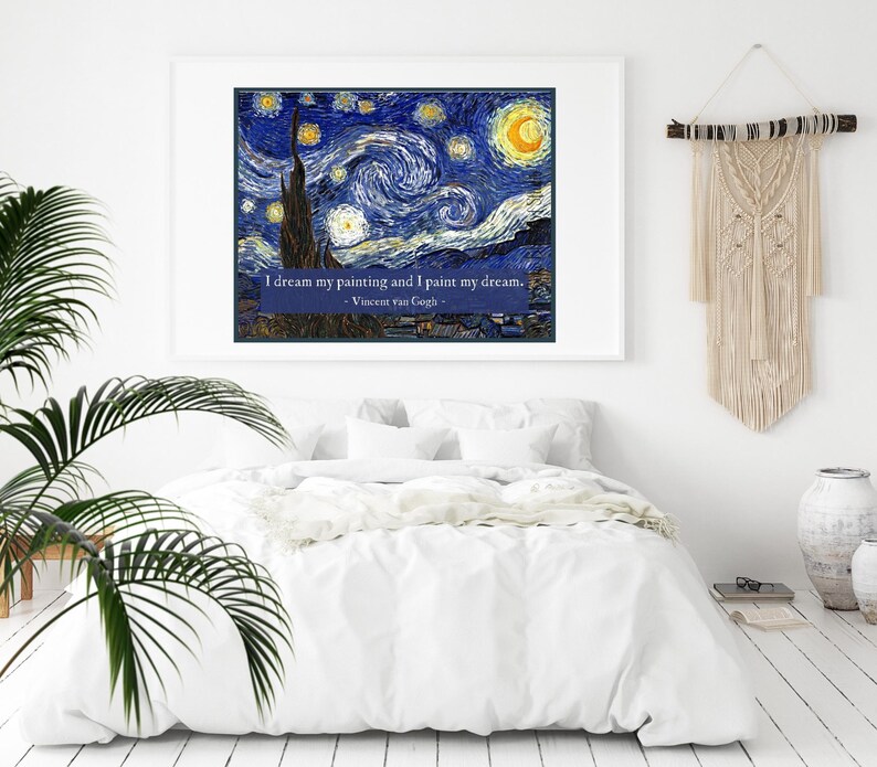 Vincent Van Gogh Quote Printable Wall Art | I Dream My Painting & I ...