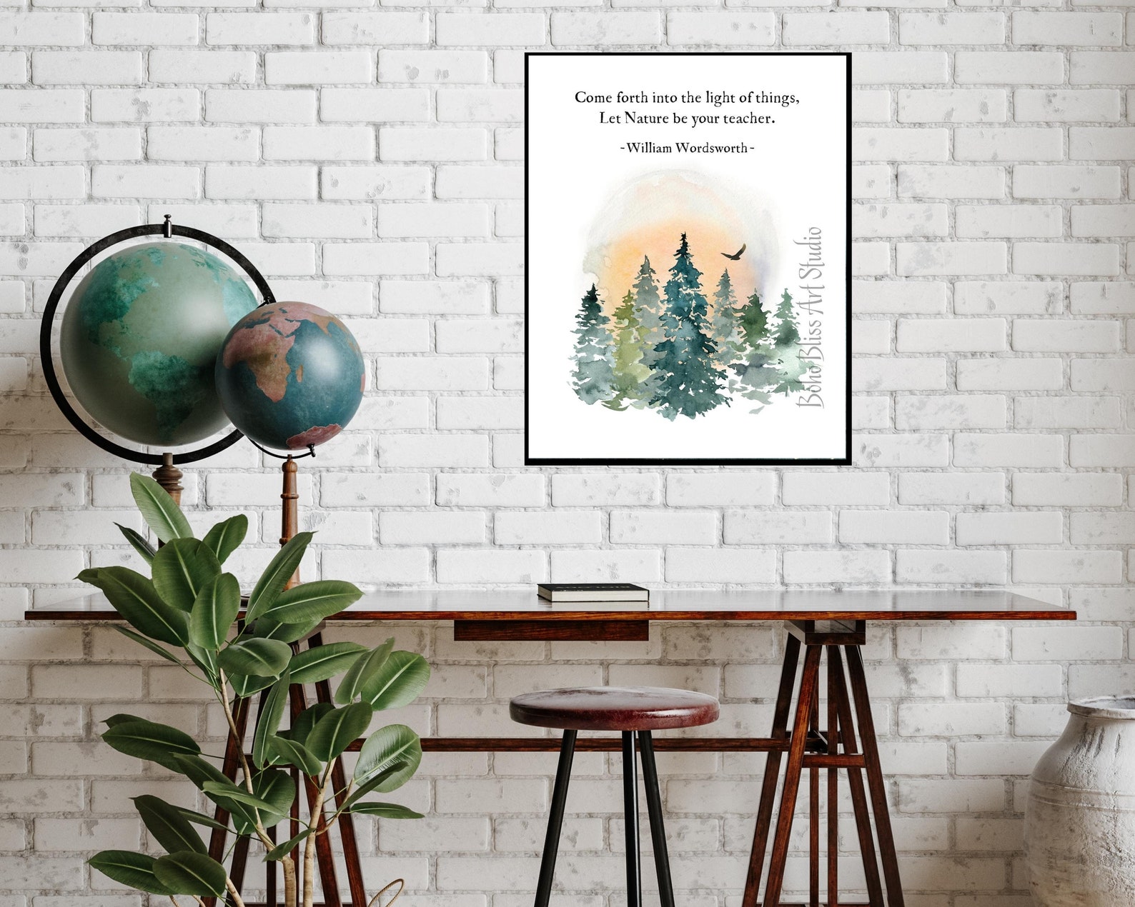 William Wordsworth Quote Printable Wall Art | Nature Sign | Come Forth ...