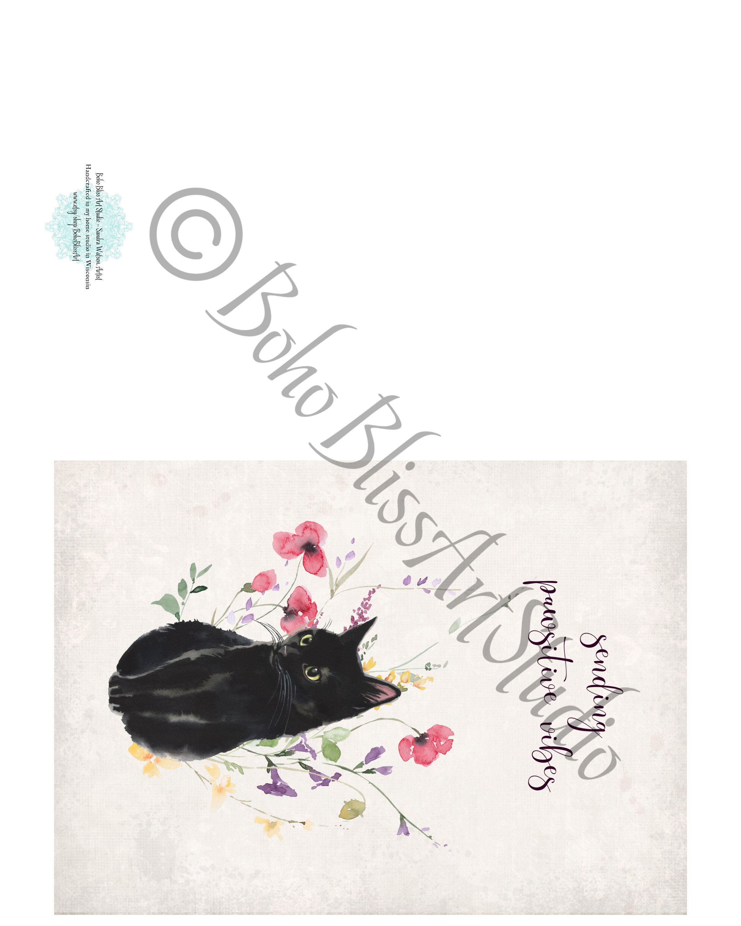 Cat Get Well Card Printable Card Surgery Illness - Cat Lover Digital ...