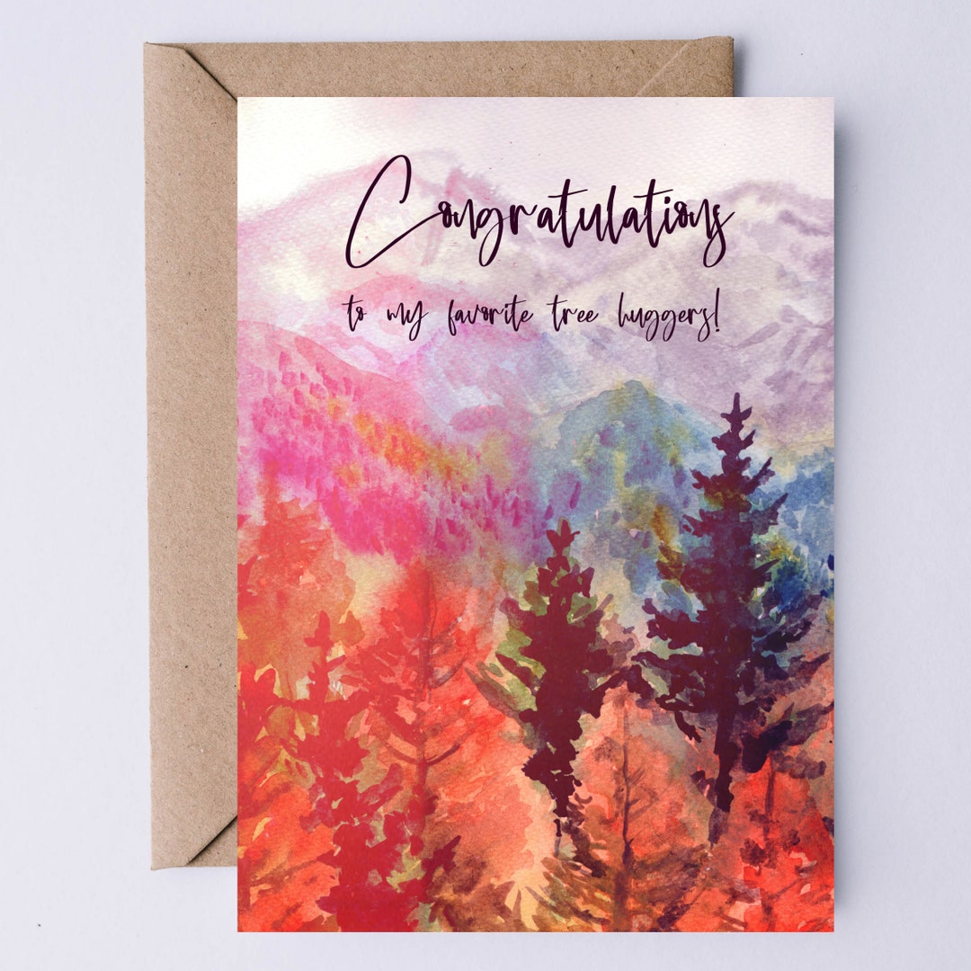 Autumn Wedding Printable Card Congratulations to My Favorite Tree ...